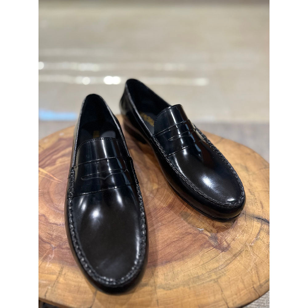 Black Brushed Glossed Sleek Mocassin – FELLMONGER