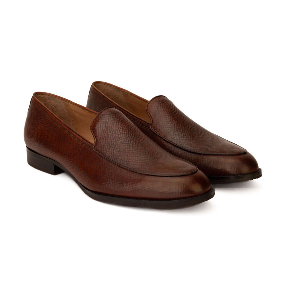Brown Hatch Grain Slipons – FELLMONGER